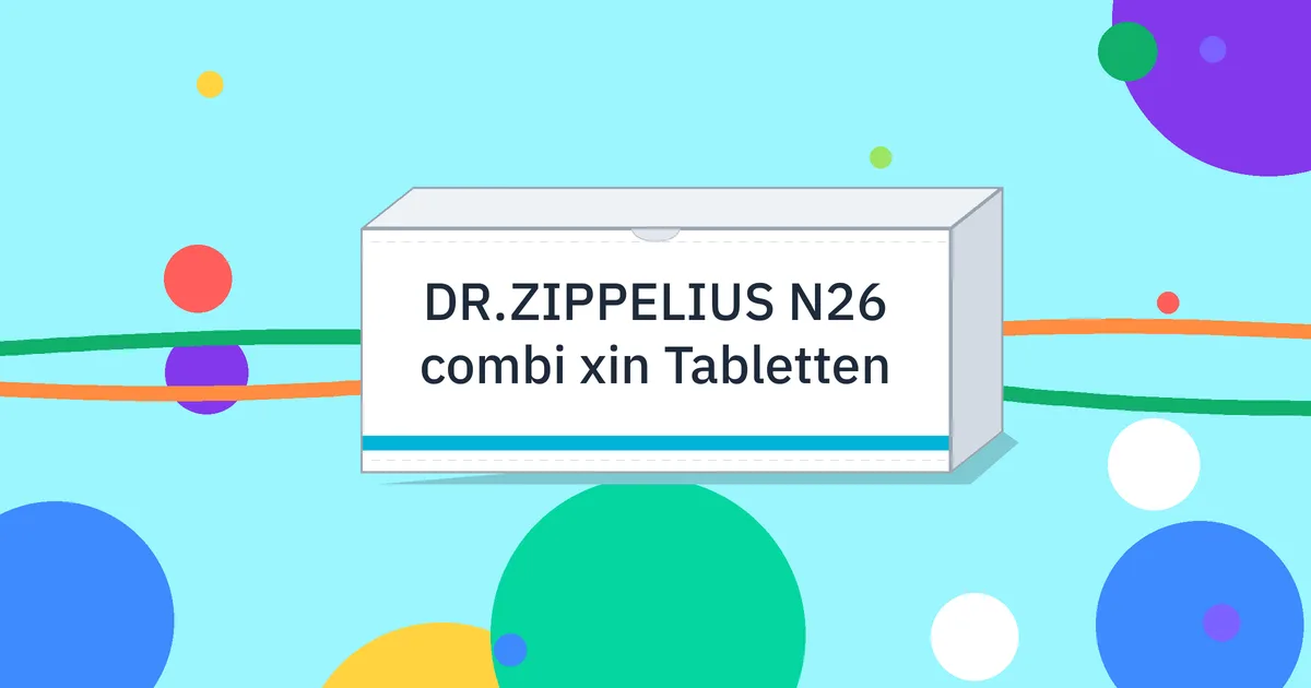 Symbolbild: Packung mit der Aufschrift DR.ZIPPELIUS N26 combi xin Tabletten (PZN 16902377) – Verfügbarkeit und Bezug in Apotheken in Frankfurt am Main