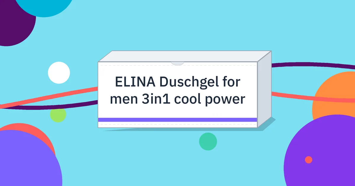 Symbolbild: Packung mit der Aufschrift ELINA Duschgel for men 3in1 cool power (PZN 17382767) – Verfügbarkeit und Bezug in Apotheken in Frankfurt am Main