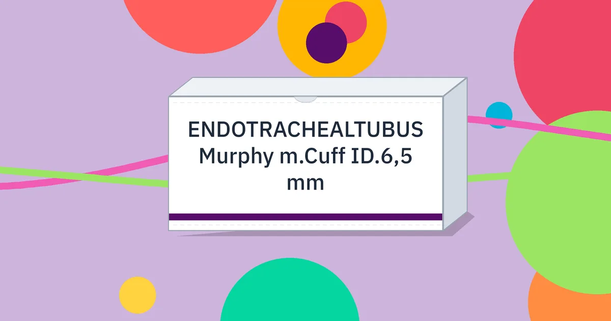 Symbolbild: Packung mit der Aufschrift ENDOTRACHEALTUBUS Murphy m.Cuff ID.6,5 mm (PZN 07219138) – Verfügbarkeit und Bezug in Apotheken in Frankfurt am Main
