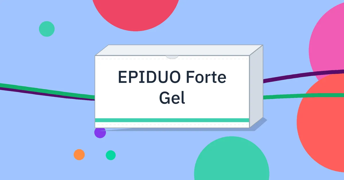 Symbolbild: Packung mit der Aufschrift EPIDUO Forte Gel (PZN 19689369) – Verfügbarkeit und Bezug in Apotheken in Frankfurt am Main