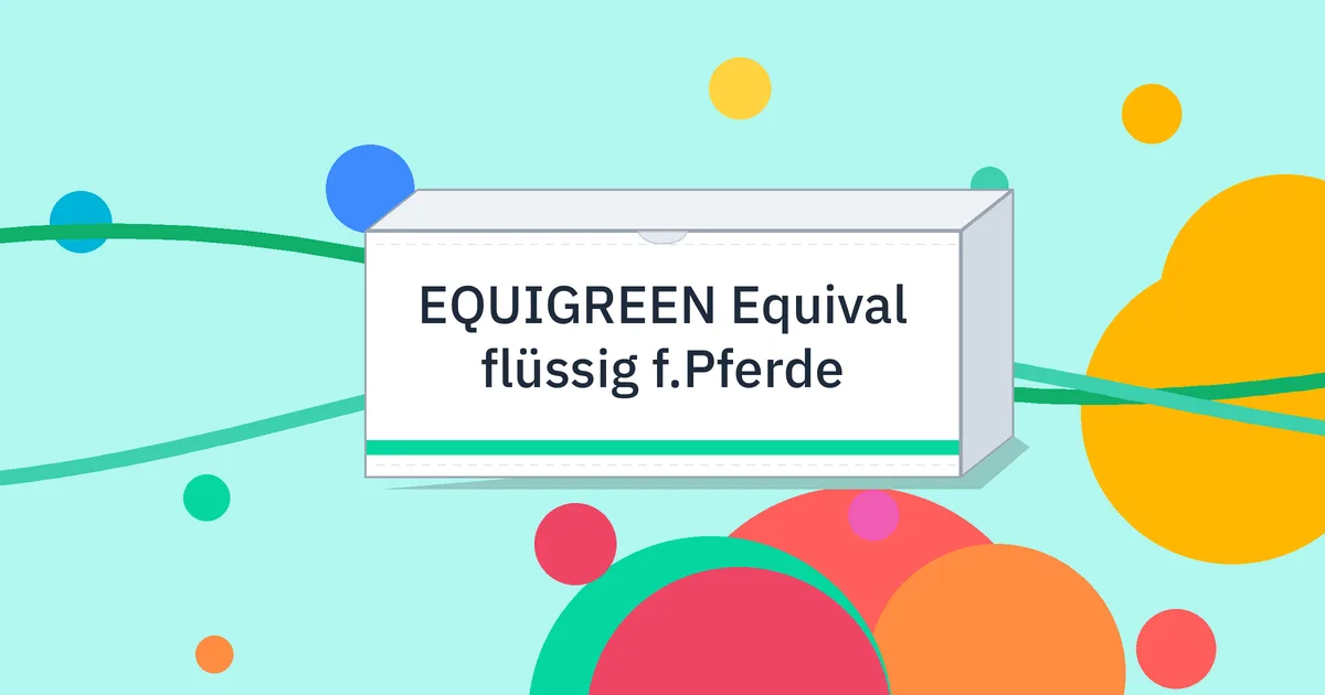 Symbolbild: Packung mit der Aufschrift EQUIGREEN Equival flüssig f.Pferde (PZN 19227120) – Verfügbarkeit und Bezug in Apotheken in Frankfurt am Main