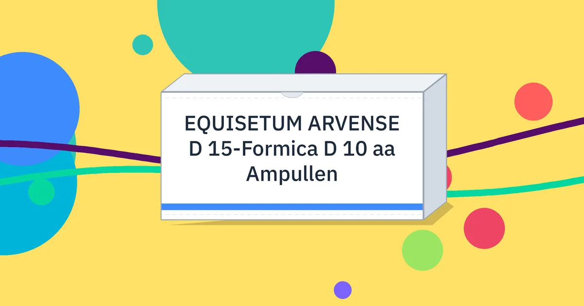 Symbolbild: Packung mit der Aufschrift EQUISETUM ARVENSE D 15-Formica D 10 aa Ampullen (PZN 01621862) – Verfügbarkeit und Bezug in Apotheken in Frankfurt am Main