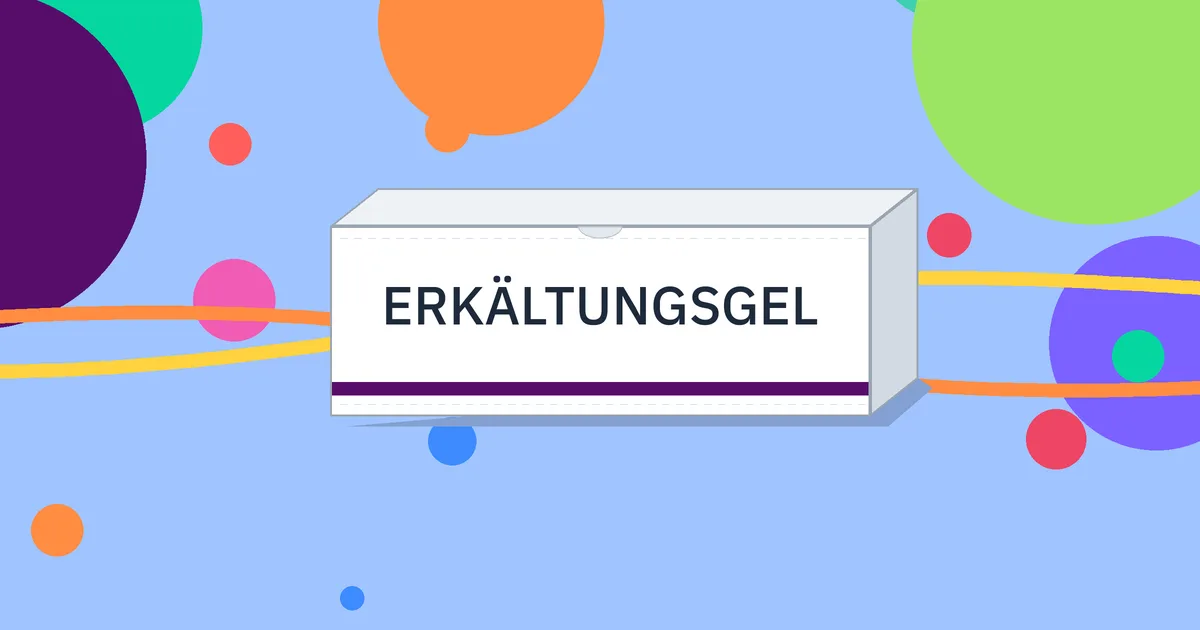 Symbolbild: Packung mit der Aufschrift ERKÄLTUNGSGEL (PZN 18741808) – Verfügbarkeit und Bezug in Apotheken in Frankfurt am Main