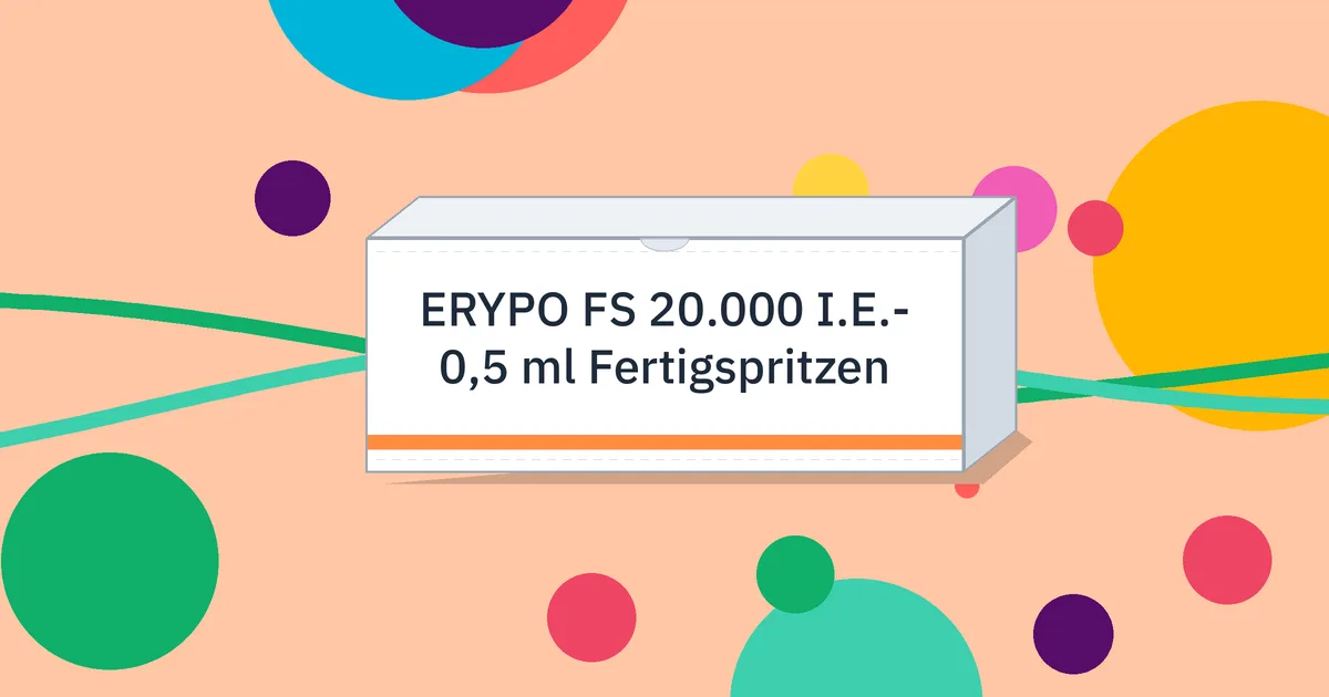 Symbolbild: Packung mit der Aufschrift ERYPO FS 20.000 I.E.-0,5 ml Fertigspritzen (PZN 06089225) – Verfügbarkeit und Bezug in Apotheken in Frankfurt am Main