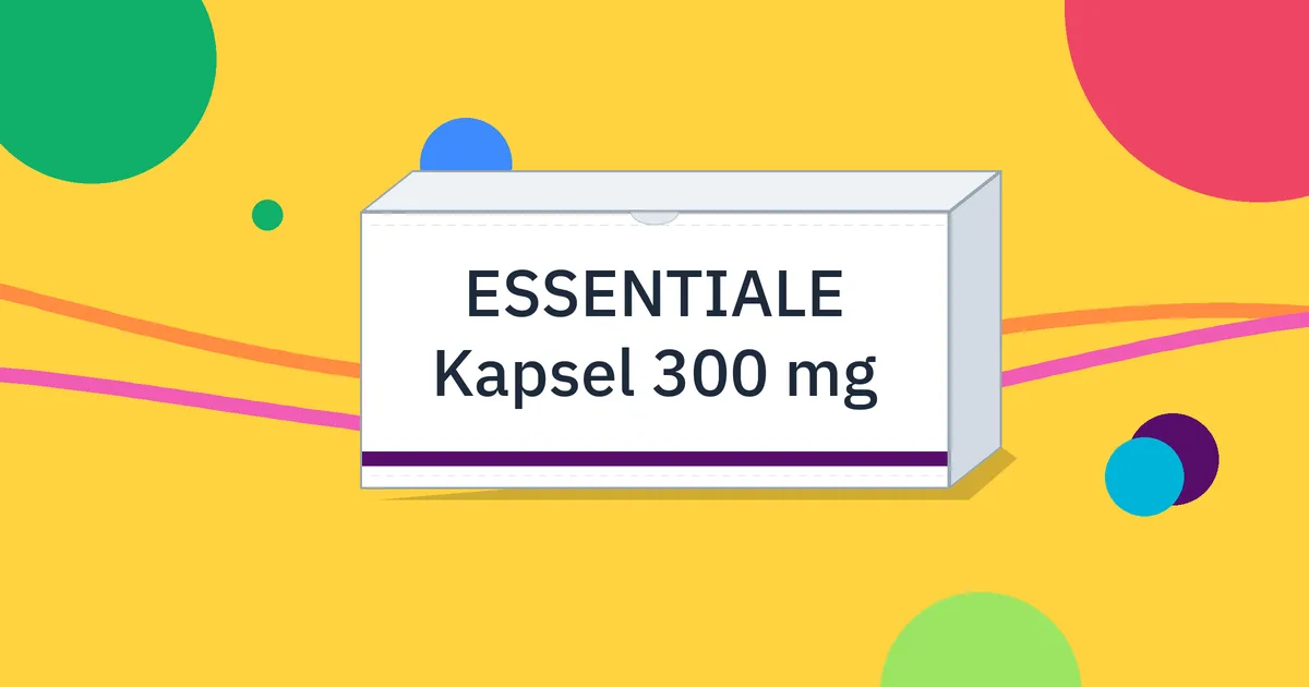 Symbolbild: Packung mit der Aufschrift ESSENTIALE Kapsel 300 mg (PZN 18602952) – Verfügbarkeit und Bezug in Apotheken in Frankfurt am Main
