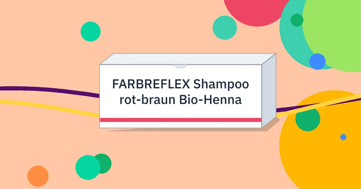Symbolbild: Packung mit der Aufschrift FARBREFLEX Shampoo rot-braun Bio-Henna (PZN 12437280) – Verfügbarkeit und Bezug in Apotheken in Frankfurt am Main