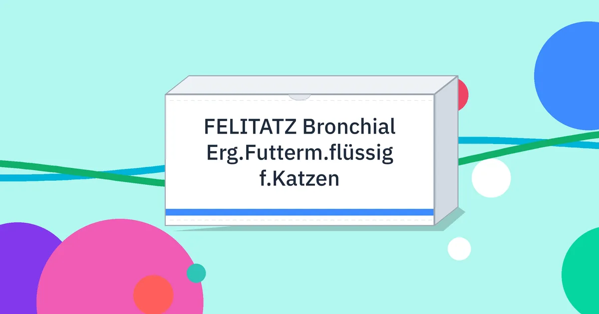 Symbolbild: Packung mit der Aufschrift FELITATZ Bronchial Erg.Futterm.flüssig f.Katzen (PZN 13981330) – Verfügbarkeit und Bezug in Apotheken in Frankfurt am Main