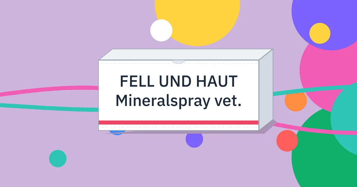 Symbolbild: Packung mit der Aufschrift FELL UND HAUT Mineralspray vet. (PZN 07584501) – Verfügbarkeit und Bezug in Apotheken in Frankfurt am Main