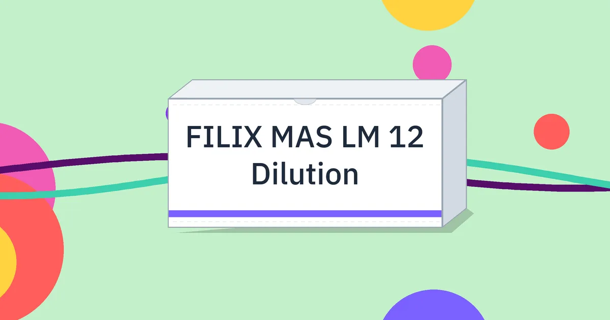 Symbolbild: Packung mit der Aufschrift FILIX MAS LM 12 Dilution (PZN 13488782) – Verfügbarkeit und Bezug in Apotheken in Frankfurt am Main