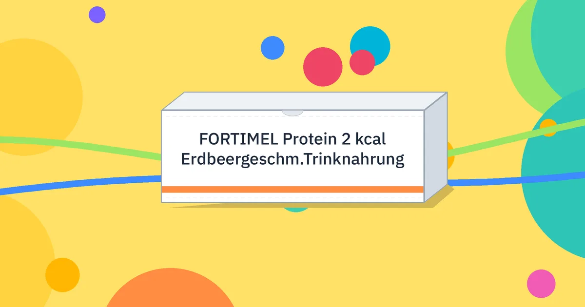 Symbolbild: Packung mit der Aufschrift FORTIMEL Protein 2 kcal Erdbeergeschm.Trinknahrung (PZN 19460566) – Verfügbarkeit und Bezug in Apotheken in Frankfurt am Main