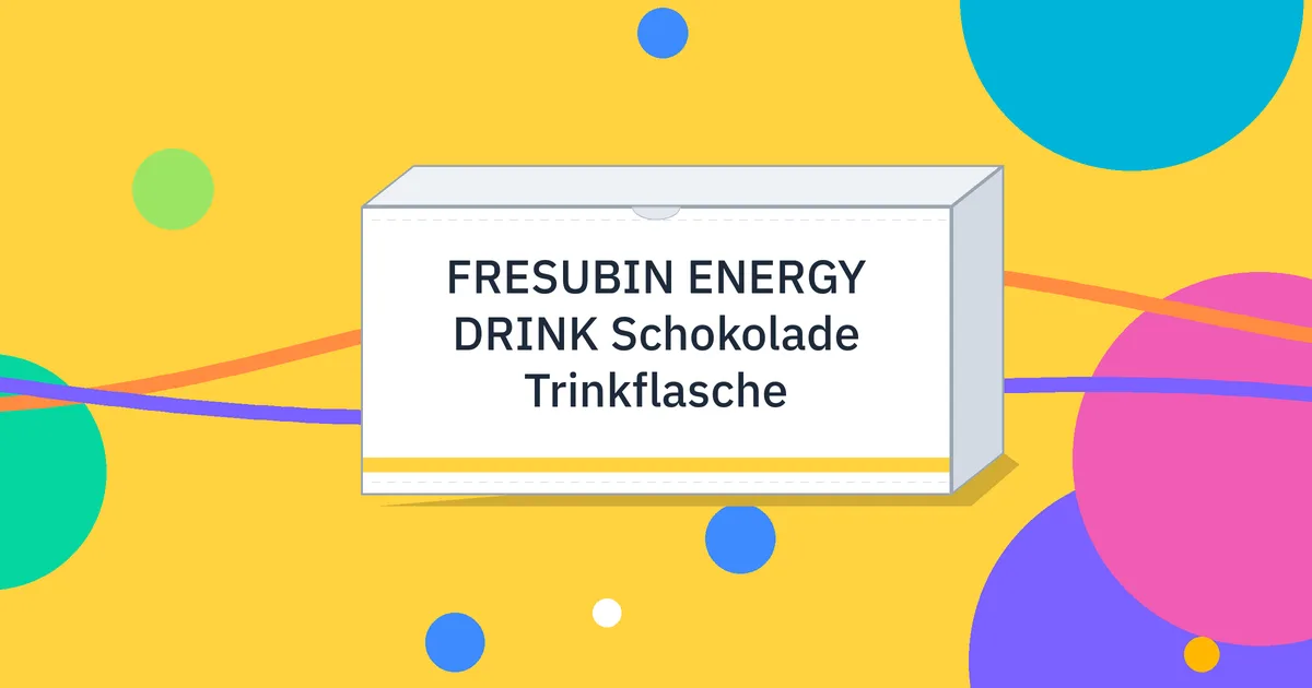 Symbolbild: Packung mit der Aufschrift FRESUBIN ENERGY DRINK Schokolade Trinkflasche (PZN 19750436) – Verfügbarkeit und Bezug in Apotheken in Frankfurt am Main
