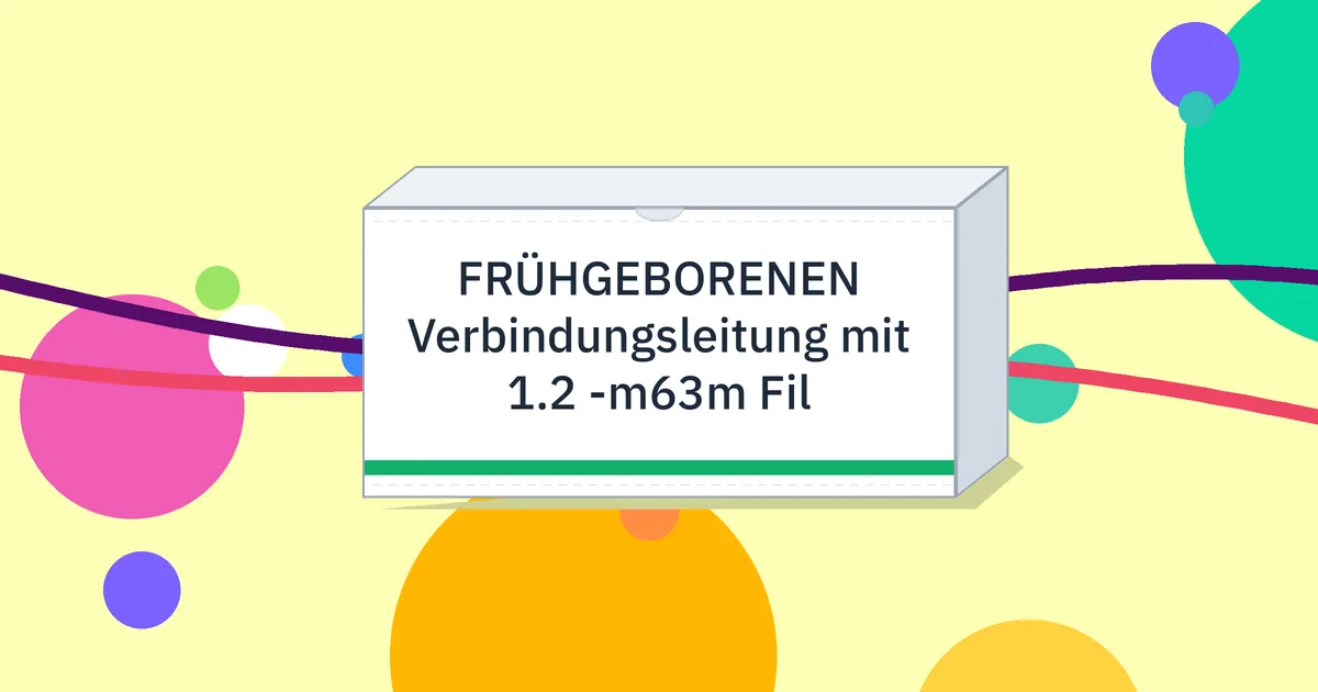 Symbolbild: Packung mit der Aufschrift FRÜHGEBORENEN Verbindungsleitung mit 1.2 -m63m Fil (PZN 13892448) – Verfügbarkeit und Bezug in Apotheken in Frankfurt am Main