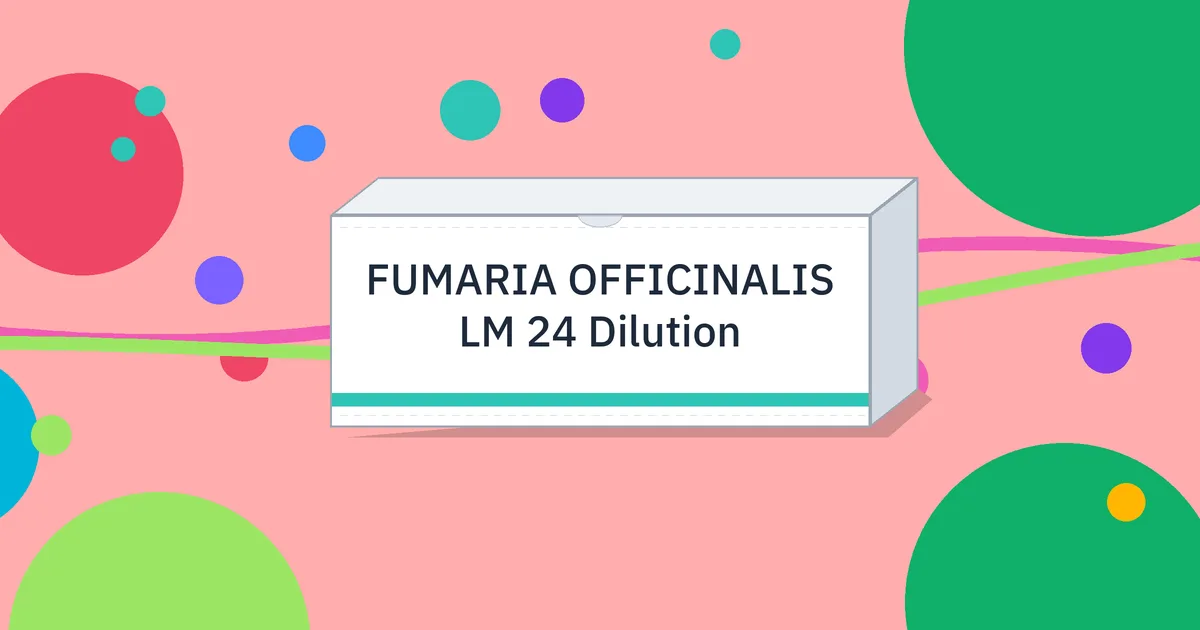 Symbolbild: Packung mit der Aufschrift FUMARIA OFFICINALIS LM 24 Dilution (PZN 13494021) – Verfügbarkeit und Bezug in Apotheken in Frankfurt am Main