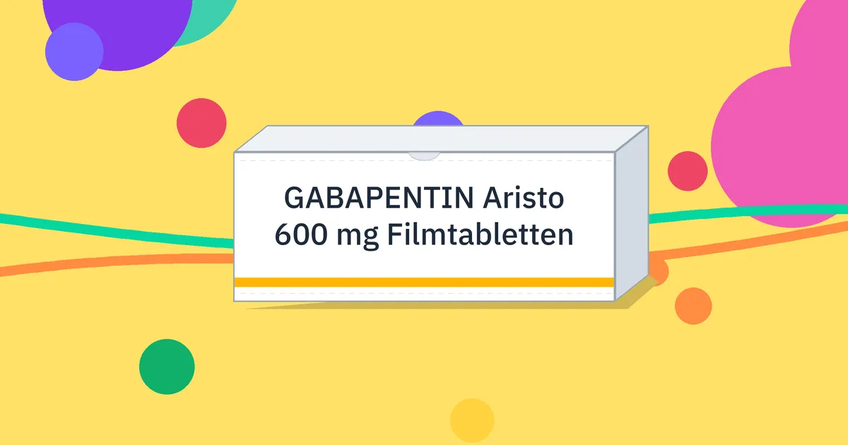Symbolbild: Packung mit der Aufschrift GABAPENTIN Aristo 600 mg Filmtabletten (PZN 10061161) – Verfügbarkeit und Bezug in Apotheken in Frankfurt am Main