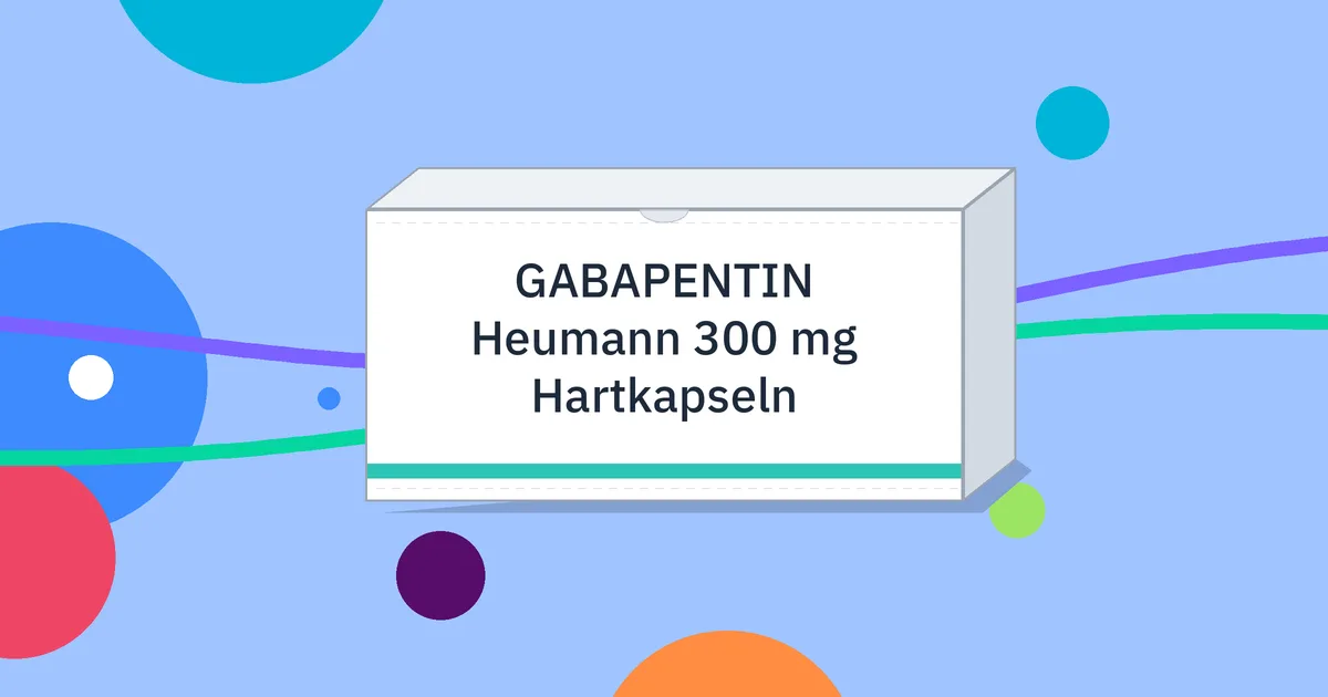 Symbolbild: Packung mit der Aufschrift GABAPENTIN Heumann 300 mg Hartkapseln (PZN 04379060) – Verfügbarkeit und Bezug in Apotheken in Frankfurt am Main