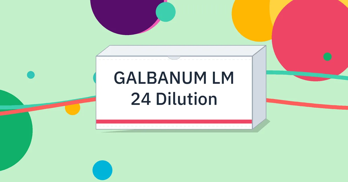 Symbolbild: Packung mit der Aufschrift GALBANUM LM 24 Dilution (PZN 13495440) – Verfügbarkeit und Bezug in Apotheken in Frankfurt am Main