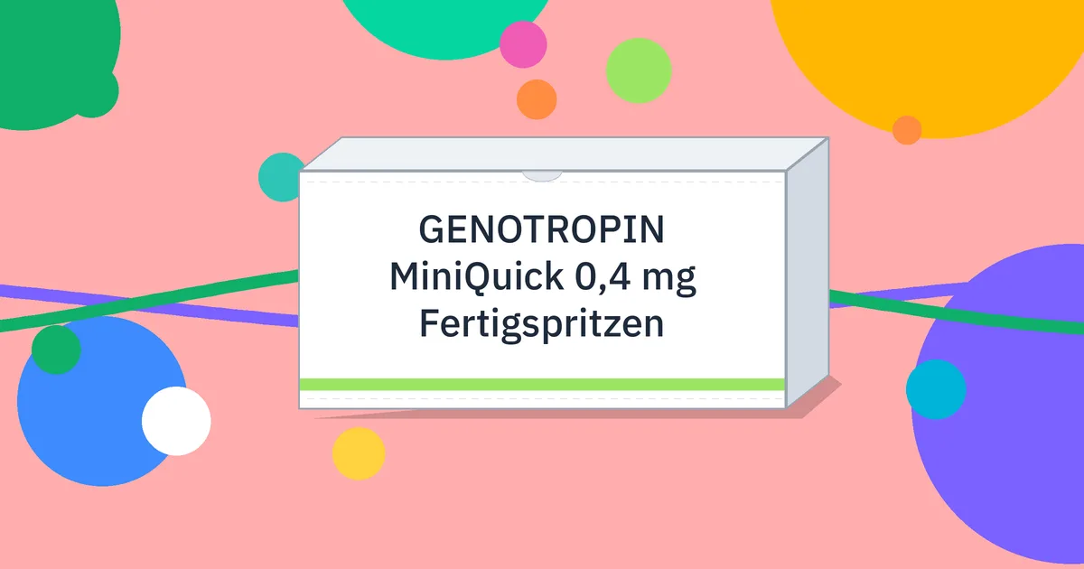 Symbolbild: Packung mit der Aufschrift GENOTROPIN MiniQuick 0,4 mg Fertigspritzen (PZN 08630597) – Verfügbarkeit und Bezug in Apotheken in Frankfurt am Main