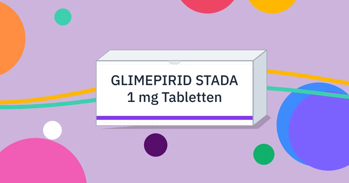 Symbolbild: Packung mit der Aufschrift GLIMEPIRID STADA 1 mg Tabletten (PZN 01092487) – Verfügbarkeit und Bezug in Apotheken in Frankfurt am Main