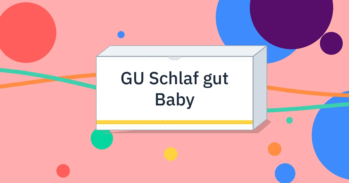 Symbolbild: Packung mit der Aufschrift GU Schlaf gut Baby (PZN 18355554) – Verfügbarkeit und Bezug in Apotheken in Frankfurt am Main