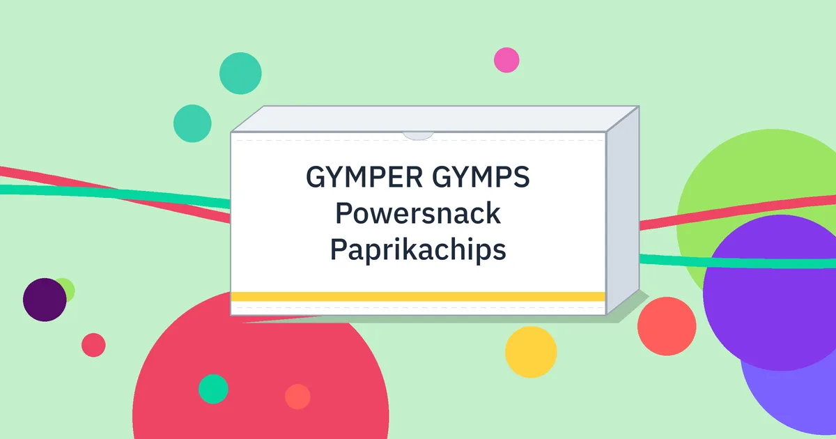 Symbolbild: Packung mit der Aufschrift GYMPER GYMPS Powersnack Paprikachips (PZN 16169356) – Verfügbarkeit und Bezug in Apotheken in Frankfurt am Main