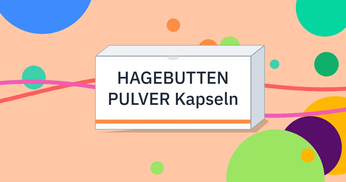 Symbolbild: Packung mit der Aufschrift HAGEBUTTEN PULVER Kapseln (PZN 02887993) – Verfügbarkeit und Bezug in Apotheken in Frankfurt am Main