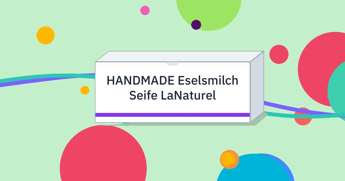 Symbolbild: Packung mit der Aufschrift HANDMADE Eselsmilch Seife LaNaturel (PZN 18841740) – Verfügbarkeit und Bezug in Apotheken in Frankfurt am Main