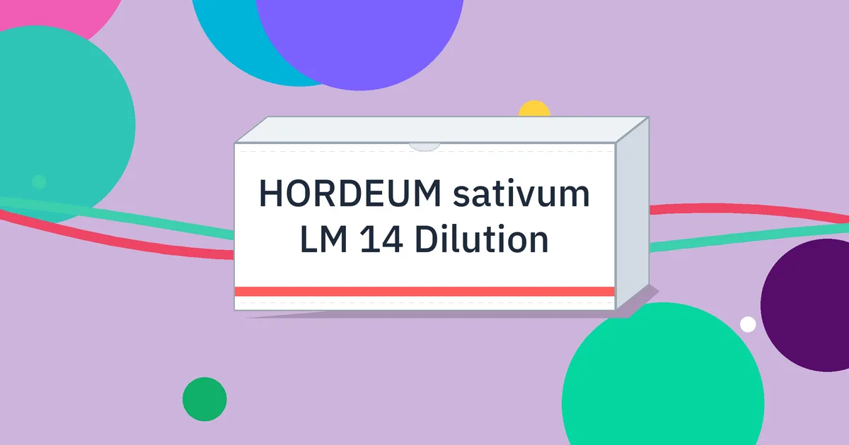 Symbolbild: Packung mit der Aufschrift HORDEUM sativum LM 14 Dilution (PZN 13555840) – Verfügbarkeit und Bezug in Apotheken in Frankfurt am Main