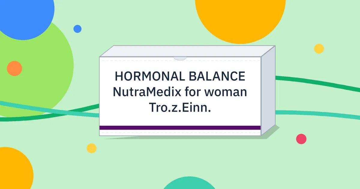Symbolbild: Packung mit der Aufschrift HORMONAL BALANCE NutraMedix for woman Tro.z.Einn. (PZN 19433227) – Verfügbarkeit und Bezug in Apotheken in Frankfurt am Main