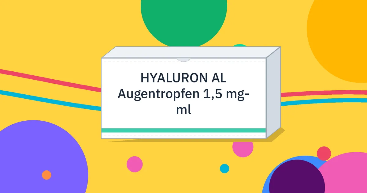 Symbolbild: Packung mit der Aufschrift HYALURON AL Augentropfen 1,5 mg-ml (PZN 17844653) – Verfügbarkeit und Bezug in Apotheken in Frankfurt am Main