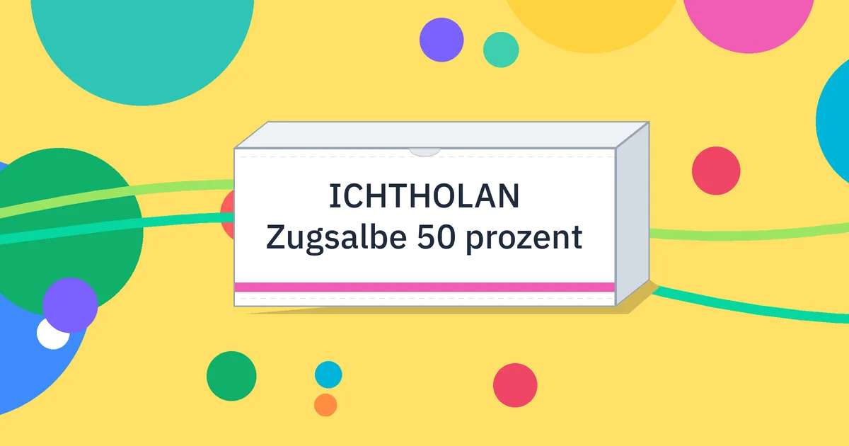 Symbolbild: Packung mit der Aufschrift ICHTHOLAN Zugsalbe 50 prozent (PZN 19093978) – Verfügbarkeit und Bezug in Apotheken in Frankfurt am Main