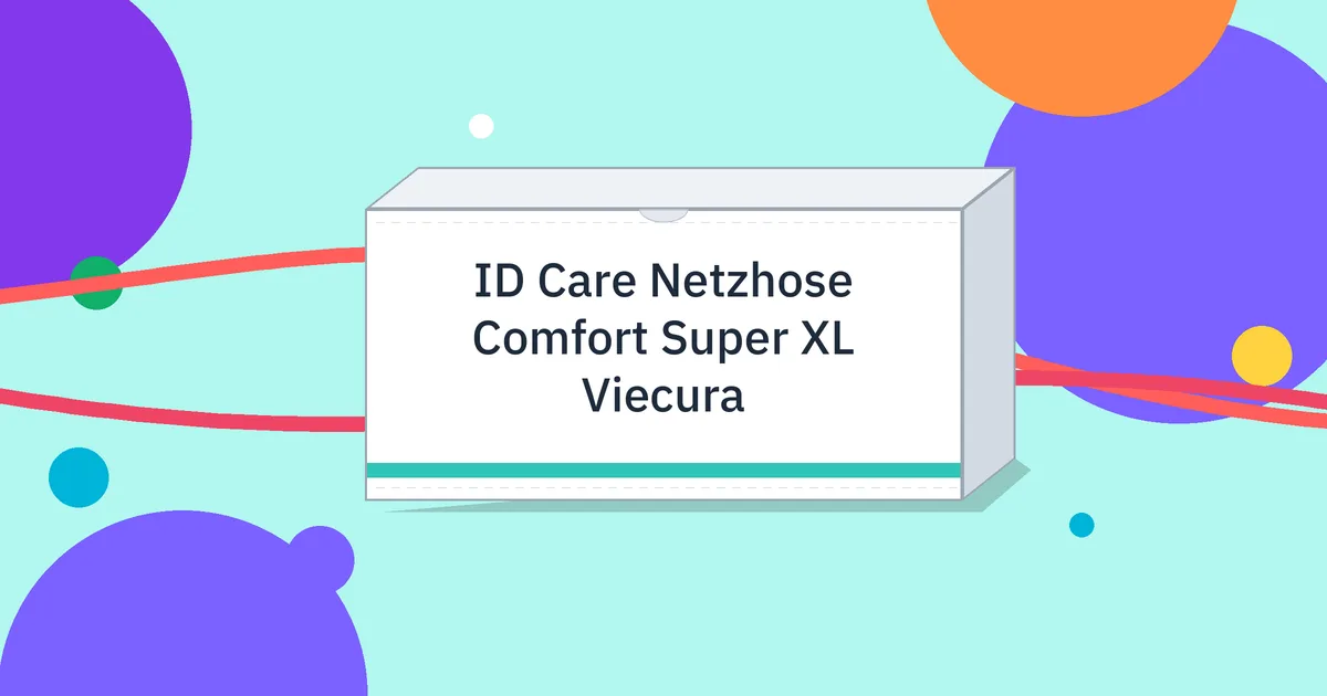 Symbolbild: Packung mit der Aufschrift ID Care Netzhose Comfort Super XL Viecura (PZN 19306641) – Verfügbarkeit und Bezug in Apotheken in Frankfurt am Main