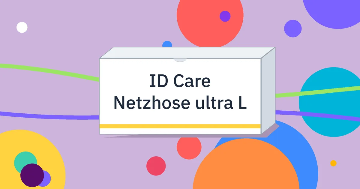 Symbolbild: Packung mit der Aufschrift ID Care Netzhose ultra L (PZN 16162615) – Verfügbarkeit und Bezug in Apotheken in Frankfurt am Main