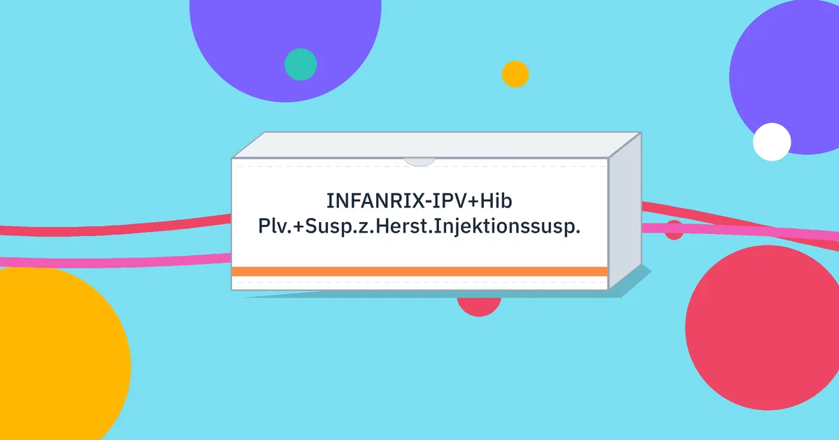 Symbolbild: Packung mit der Aufschrift INFANRIX-IPV+Hib Plv.+Susp.z.Herst.Injektionssusp. (PZN 15023768) – Verfügbarkeit und Bezug in Apotheken in Frankfurt am Main