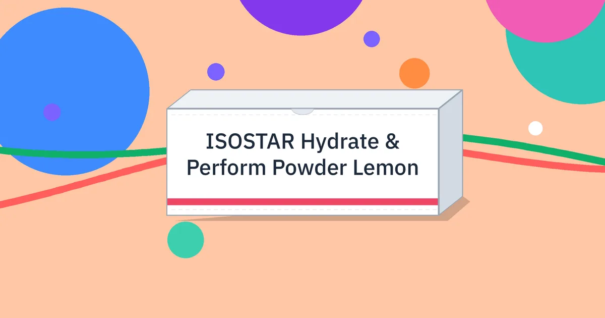 Symbolbild: Packung mit der Aufschrift ISOSTAR Hydrate & Perform Powder Lemon (PZN 19639839) – Verfügbarkeit und Bezug in Apotheken in Frankfurt am Main