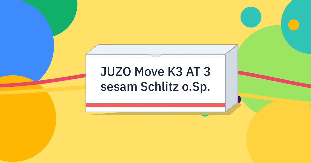 Symbolbild: Packung mit der Aufschrift JUZO Move K3 AT 3 sesam Schlitz o.Sp. (PZN 20679494) – Verfügbarkeit und Bezug in Apotheken in Frankfurt am Main