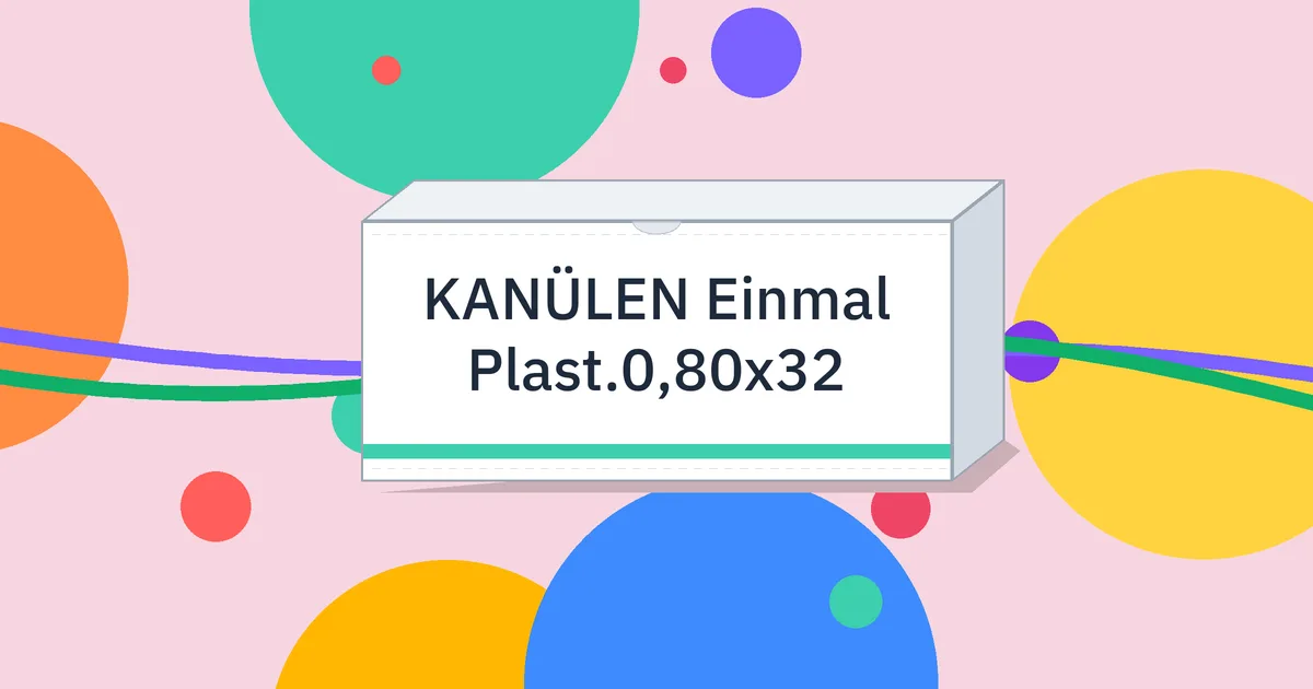 Symbolbild: Packung mit der Aufschrift KANÜLEN Einmal Plast.0,80x32 (PZN 01964326) – Verfügbarkeit und Bezug in Apotheken in Frankfurt am Main