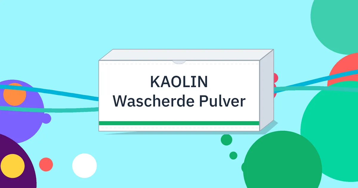 Symbolbild: Packung mit der Aufschrift KAOLIN Wascherde Pulver (PZN 13983263) – Verfügbarkeit und Bezug in Apotheken in Frankfurt am Main