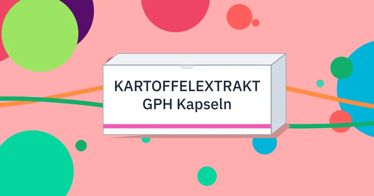 Symbolbild: Packung mit der Aufschrift KARTOFFELEXTRAKT GPH Kapseln (PZN 09188241) – Verfügbarkeit und Bezug in Apotheken in Frankfurt am Main