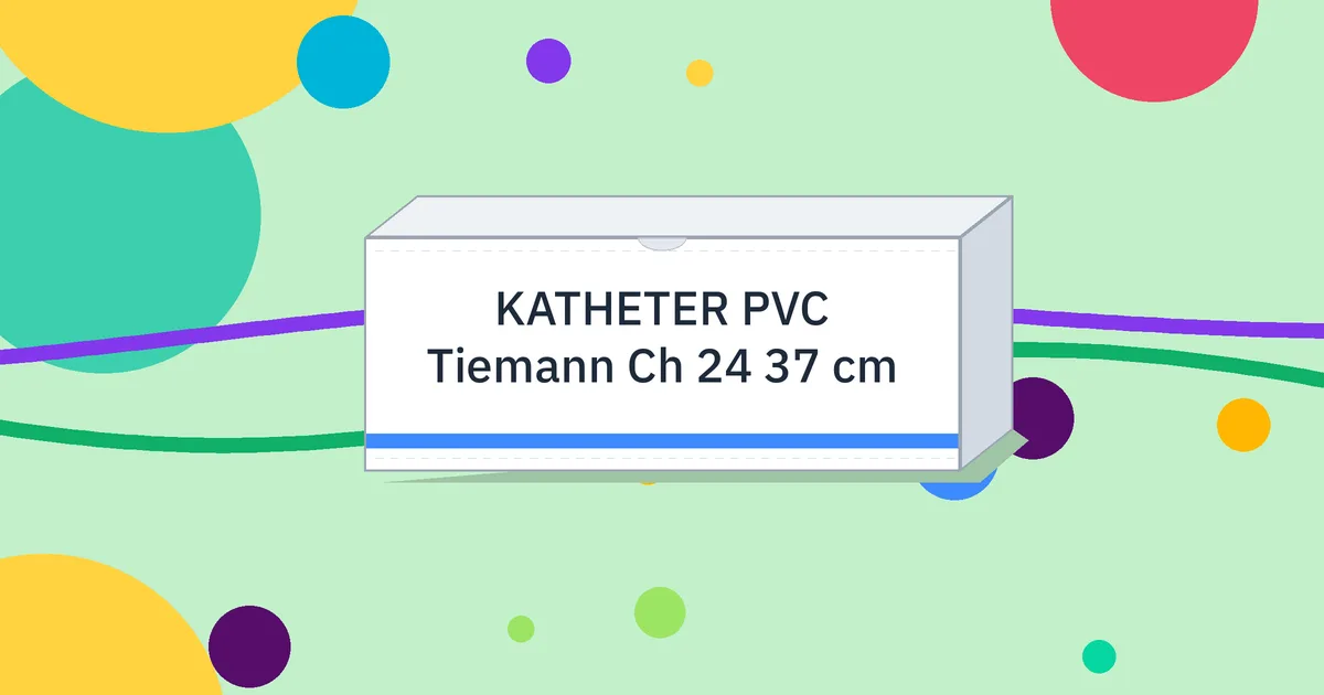 Symbolbild: Packung mit der Aufschrift KATHETER PVC Tiemann Ch 24 37 cm (PZN 10085457) – Verfügbarkeit und Bezug in Apotheken in Frankfurt am Main