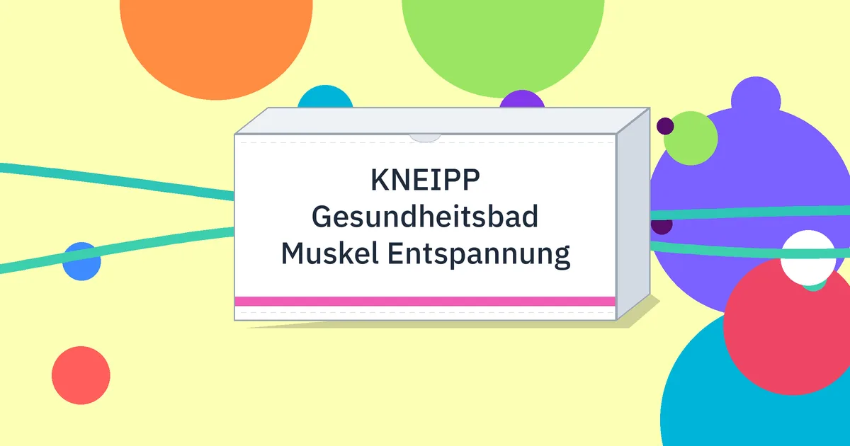 Symbolbild: Packung mit der Aufschrift KNEIPP Gesundheitsbad Muskel Entspannung (PZN 17443109) – Verfügbarkeit und Bezug in Apotheken in Frankfurt am Main