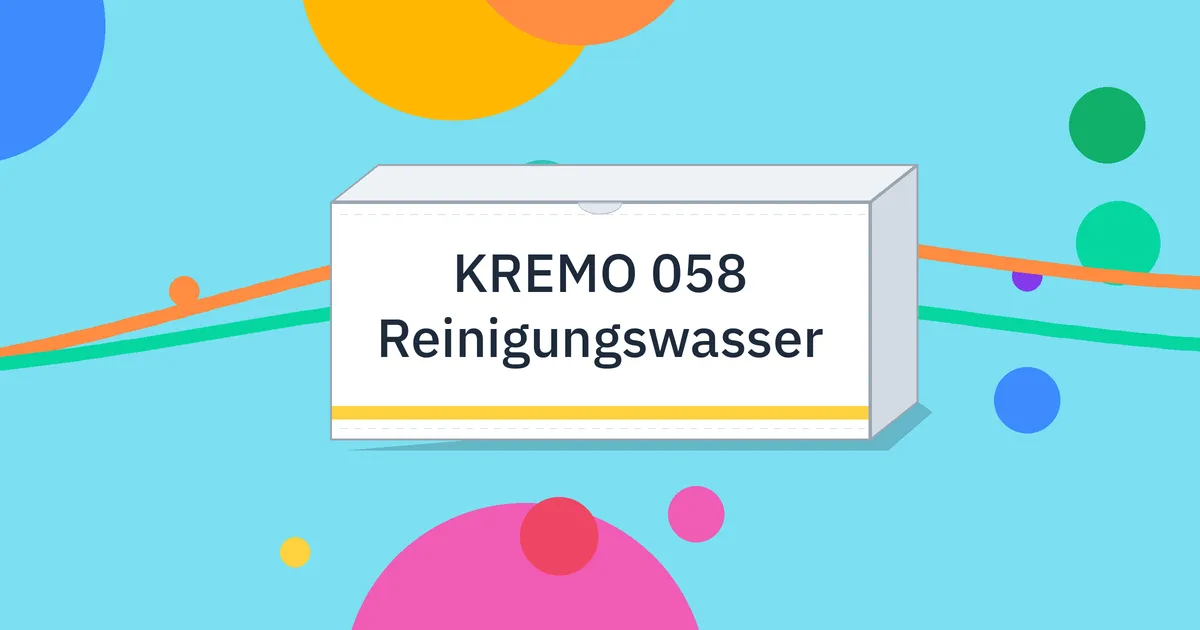 Symbolbild: Packung mit der Aufschrift KREMO 058 Reinigungswasser (PZN 09929298) – Verfügbarkeit und Bezug in Apotheken in Frankfurt am Main