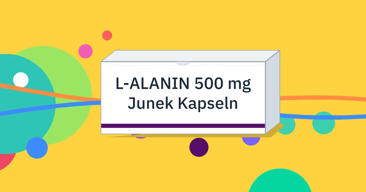 Symbolbild: Packung mit der Aufschrift L-ALANIN 500 mg Junek Kapseln (PZN 00131972) – Verfügbarkeit und Bezug in Apotheken in Frankfurt am Main