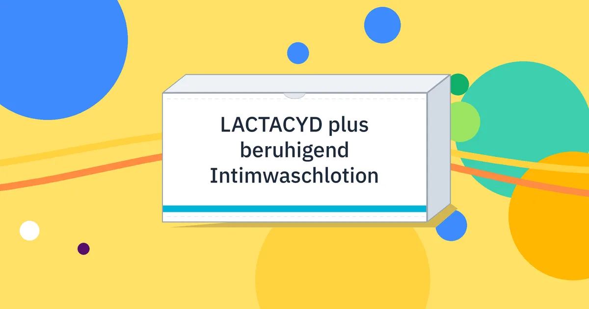 Symbolbild: Packung mit der Aufschrift LACTACYD plus beruhigend Intimwaschlotion (PZN 19395544) – Verfügbarkeit und Bezug in Apotheken in Frankfurt am Main