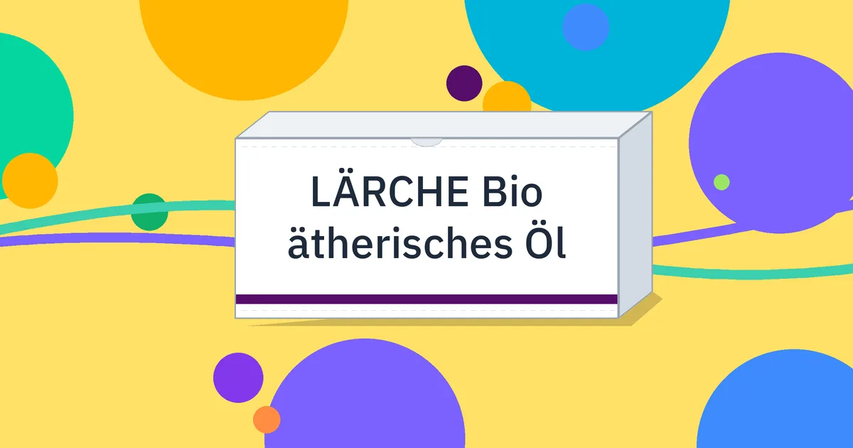 Symbolbild: Packung mit der Aufschrift LÄRCHE Bio ätherisches Öl (PZN 16660201) – Verfügbarkeit und Bezug in Apotheken in Frankfurt am Main