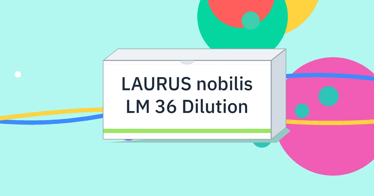 Symbolbild: Packung mit der Aufschrift LAURUS nobilis LM 36 Dilution (PZN 13524733) – Verfügbarkeit und Bezug in Apotheken in Frankfurt am Main