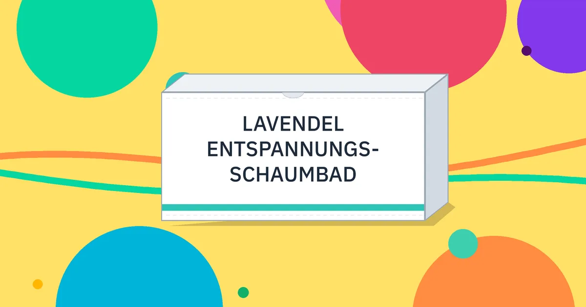 Symbolbild: Packung mit der Aufschrift LAVENDEL ENTSPANNUNGS-SCHAUMBAD (PZN 09527878) – Verfügbarkeit und Bezug in Apotheken in Frankfurt am Main