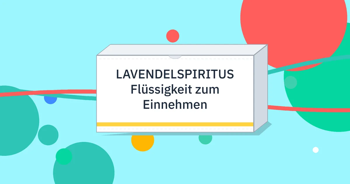 Symbolbild: Packung mit der Aufschrift LAVENDELSPIRITUS Flüssigkeit zum Einnehmen (PZN 15401354) – Verfügbarkeit und Bezug in Apotheken in Frankfurt am Main