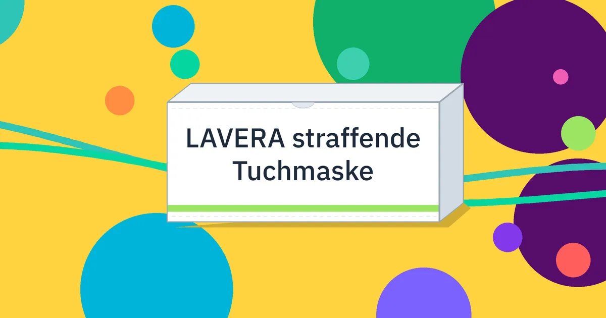 Symbolbild: Packung mit der Aufschrift LAVERA straffende Tuchmaske (PZN 15618007) – Verfügbarkeit und Bezug in Apotheken in Frankfurt am Main