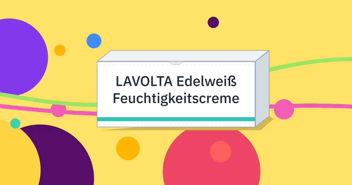 Symbolbild: Packung mit der Aufschrift LAVOLTA Edelweiß Feuchtigkeitscreme (PZN 02545264) – Verfügbarkeit und Bezug in Apotheken in Frankfurt am Main