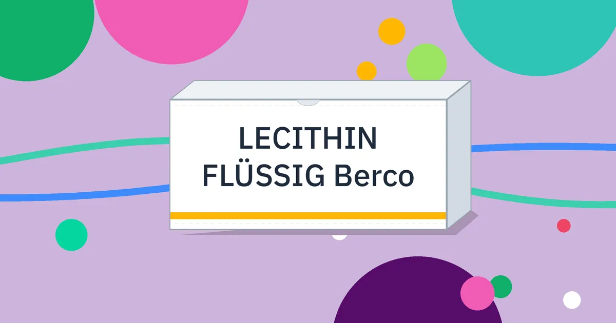 Symbolbild: Packung mit der Aufschrift LECITHIN FLÜSSIG Berco (PZN 04777381) – Verfügbarkeit und Bezug in Apotheken in Frankfurt am Main